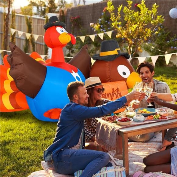 Holiday | 6ft Inflatable Turkey Thanksgiving Decor Outdoor With Led ...